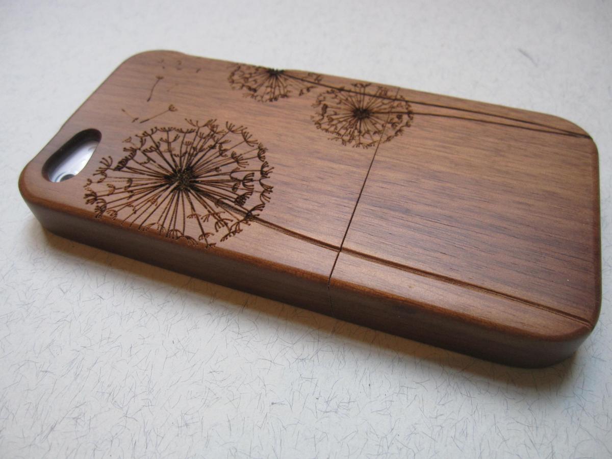 Iphone 5 Case - Wooden Cases Bamboo, Cherry And Walnut Wood - Dandelion ...