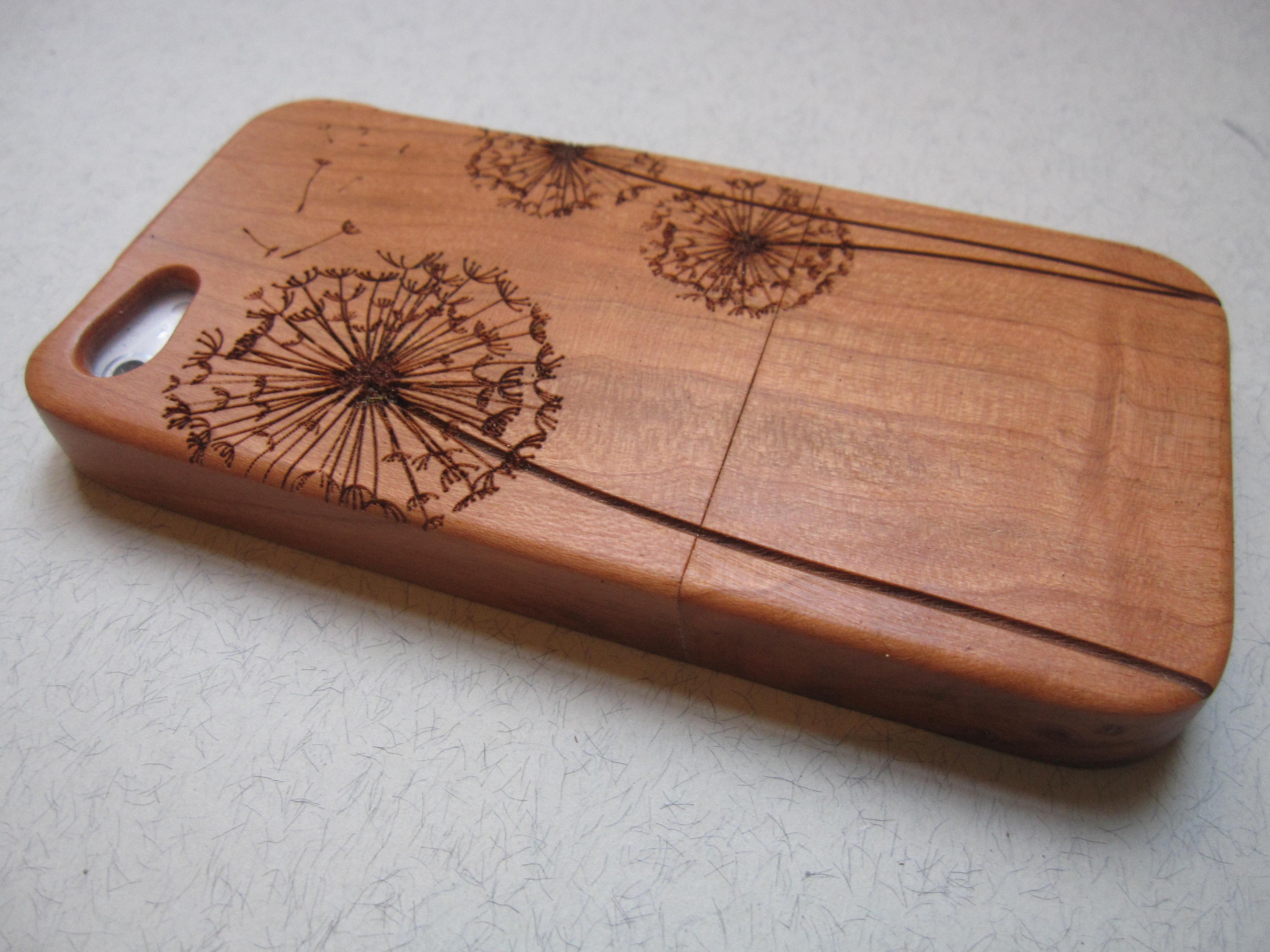 Iphone 5 Case - Wooden Cases Bamboo, Cherry And Walnut Wood - Dandelion ...